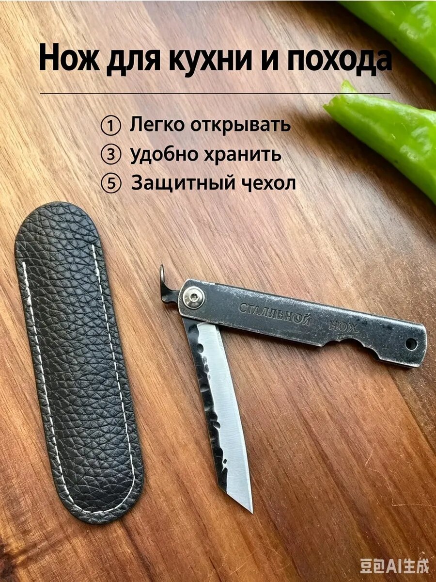 Складной Кованый Нож EDC, Компактный Инструмент Для Кемпинга