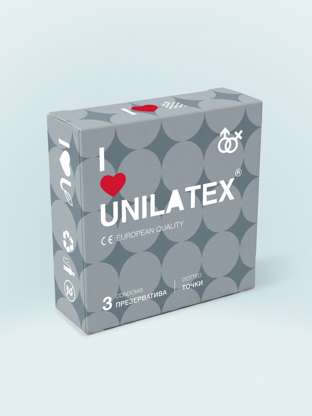 Презервативы UNILATEX Dotted, 3 шт.