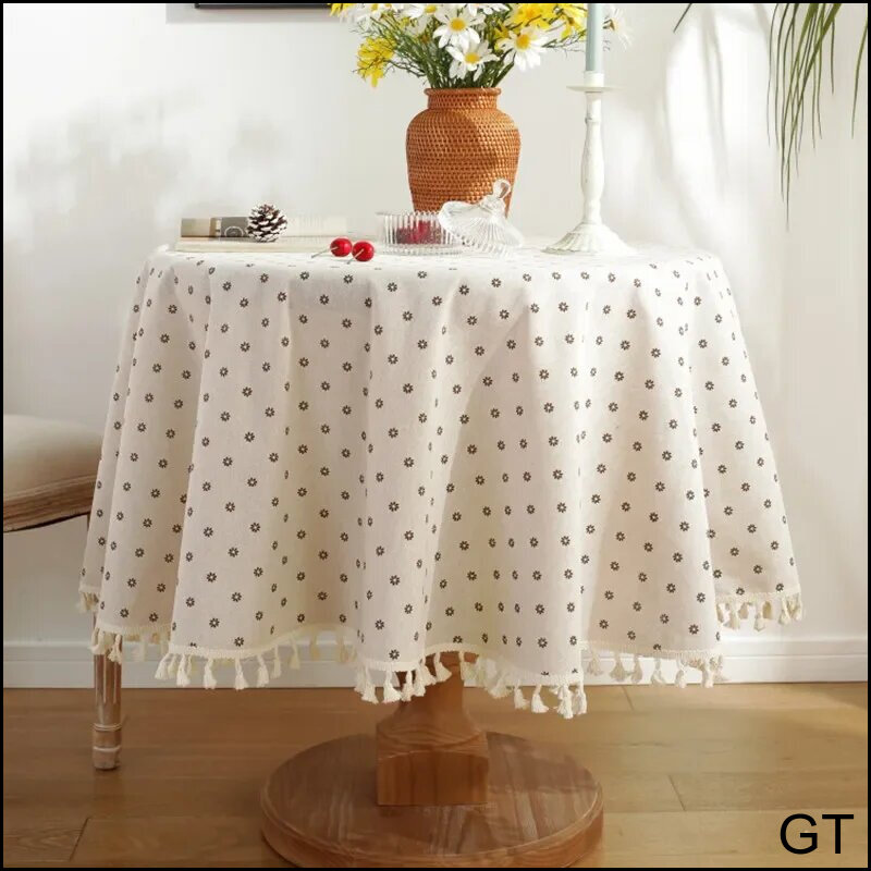 Круглая скатерть диаметром 90 см, цвет Tassel tablecloth C