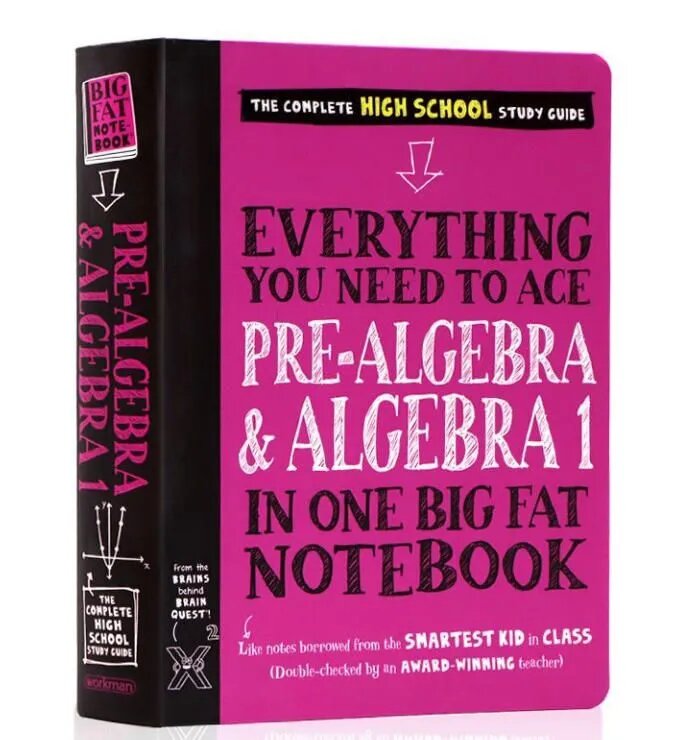 Everything You Need to Ace Pre-Algebra & Algebra 1 in One Big Fat Notebook - High School Study Guide