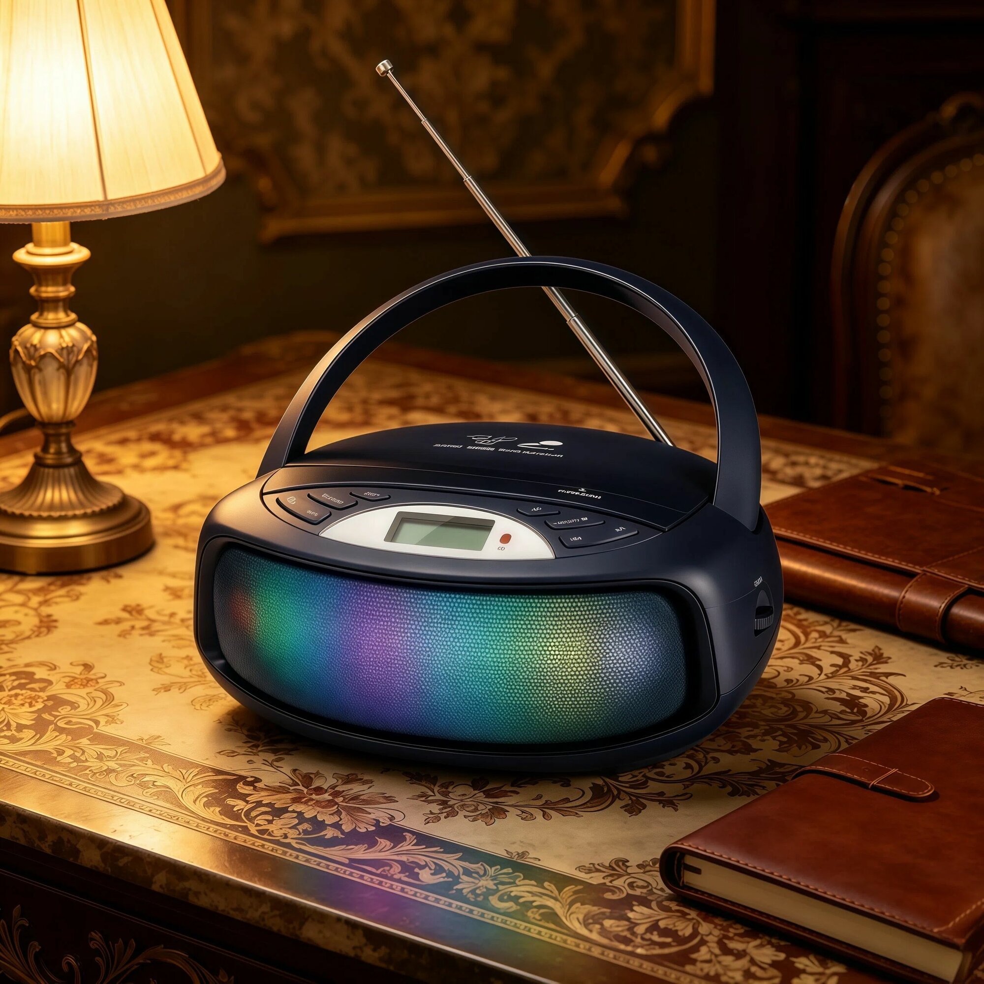 CD проигрыватель Портативный CD, Bluetooth, FM-радио, караоке, USB для дома, вечеринок, подарок
