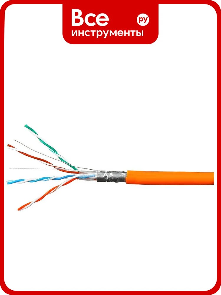 Кабель Cablexpert (RU) FTP-LSZH 4x2x0.51, медный, кат.5e, однож, 100м, box, оранжевый, FPC-5051E-LSZH-4-CU/100