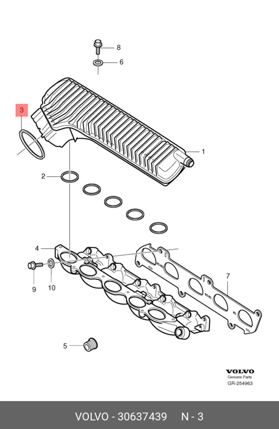 Прокл. дросс. заслонки Volvo (VOLVO 30637439)
