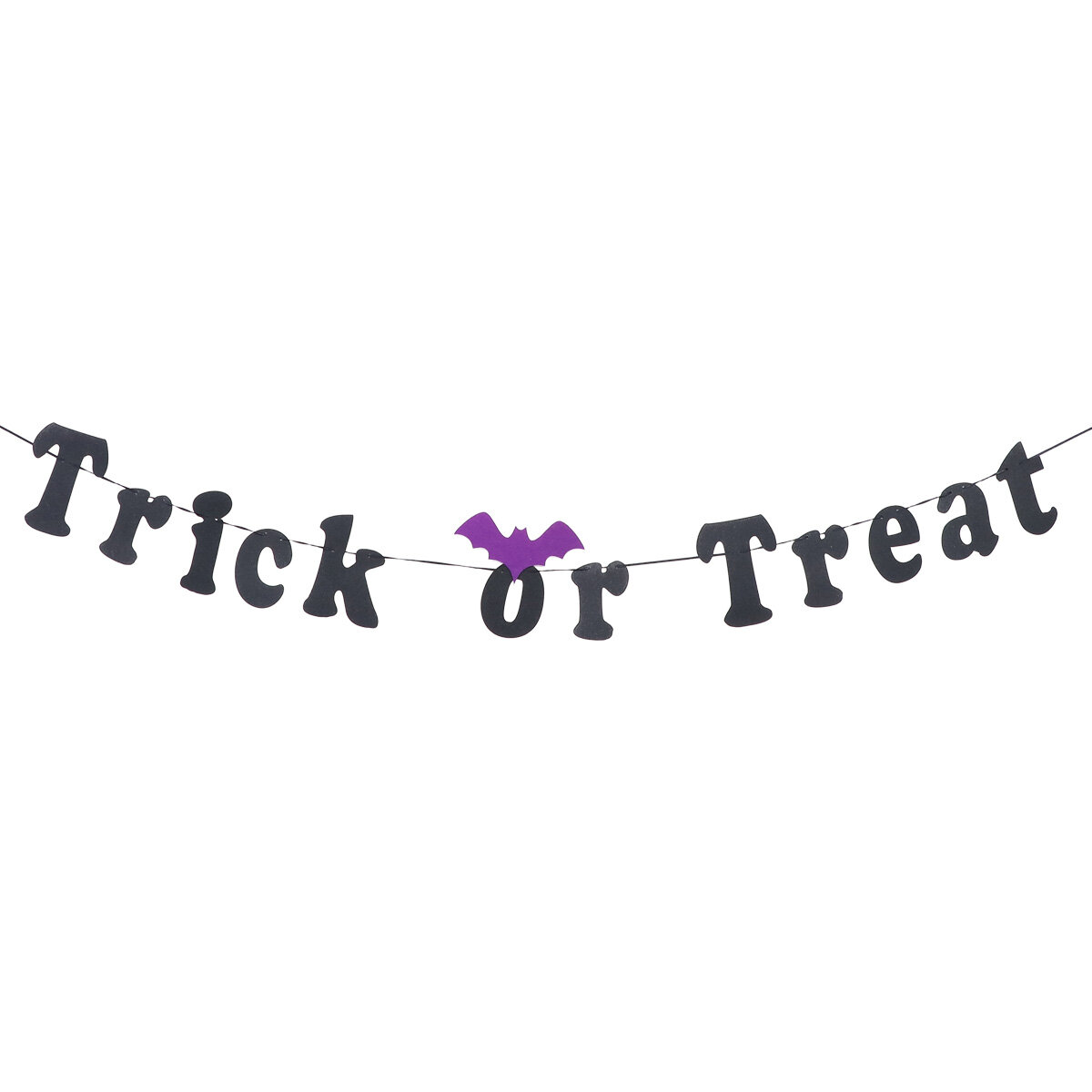 1 Шт Баннер Декорации Чёрный Halloween Trick Or Treat Игровой Проп For Party 16X9Cm