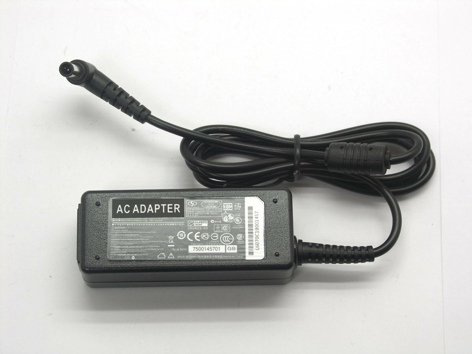 Блок питания для монитора 12V 3A. Коннектор 6,5х4,4мм с иглой, ADP-LED-20, без сетевого кабеля LG brand