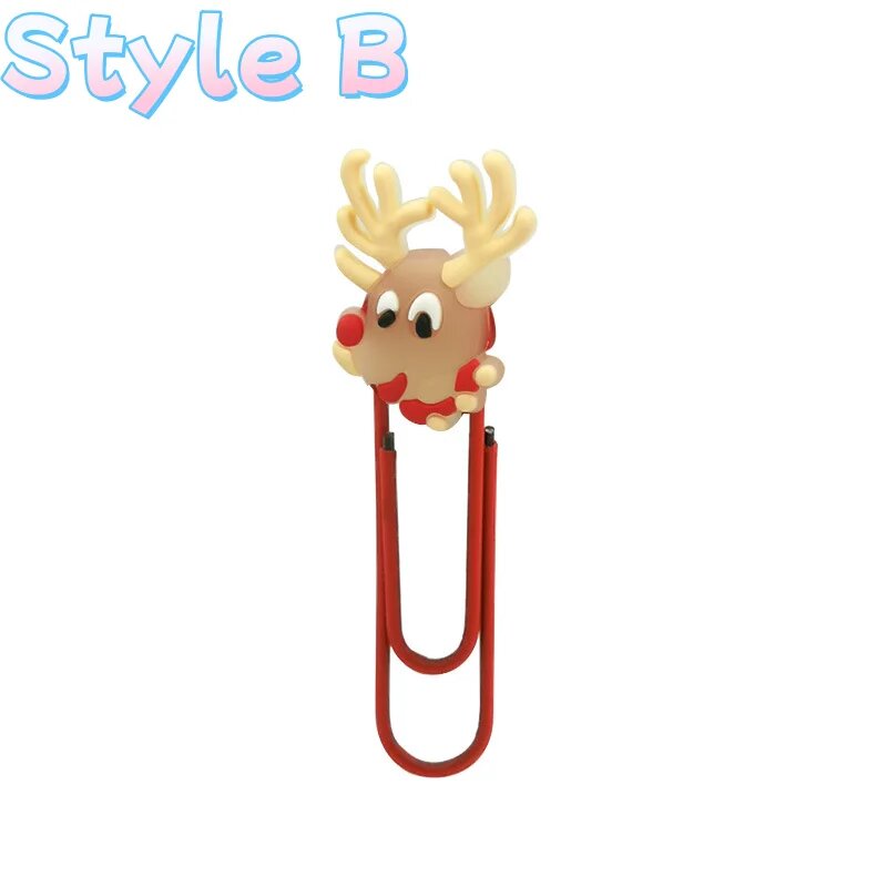 Рождественская скрепка для бумаги, олень, Style B-4pcs