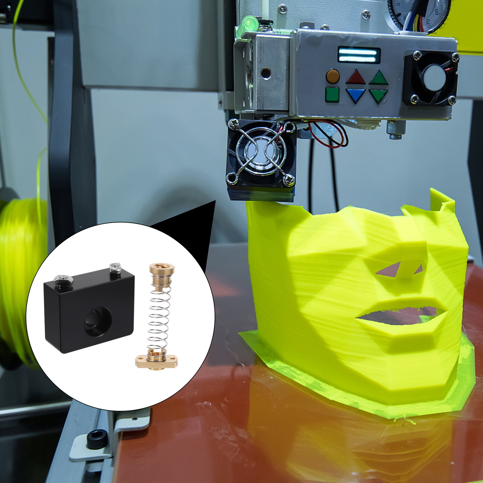 Набор Гайки T8 Для 3D Принтера Анти люфт Пружина Винт 5.00X4.00X2.00Cm