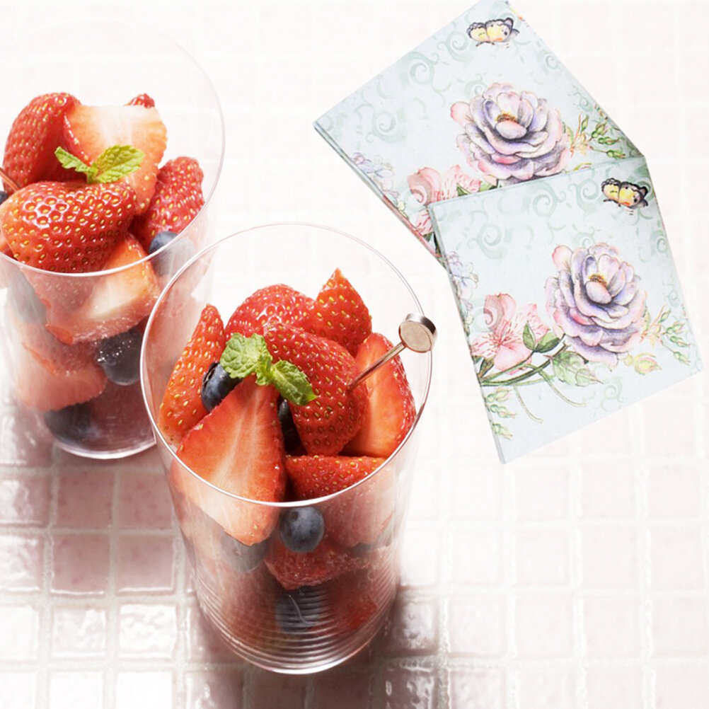 20 Штук Бумажные Салфетки С Печатью Для Дня Рождения И Вечеринок 20Pcs