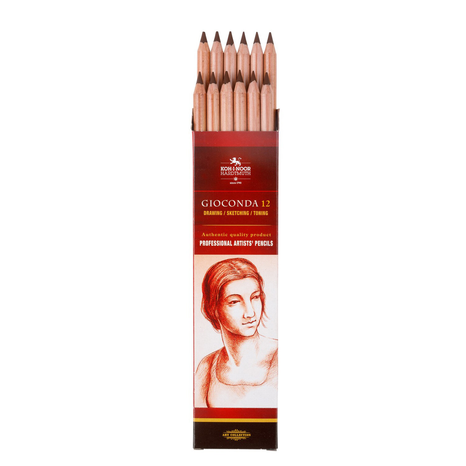 Упаковка 12 шт. Сепия светлая KOH-I-NOOR "Gioconda", 1 штука, в карандаше, 8803011001KS