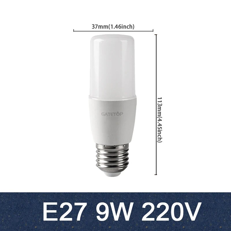 Светодиодные лампы-свечи C37 T37 220В 9Вт теплый T37 E27, Natural light 4000K, 2pcs