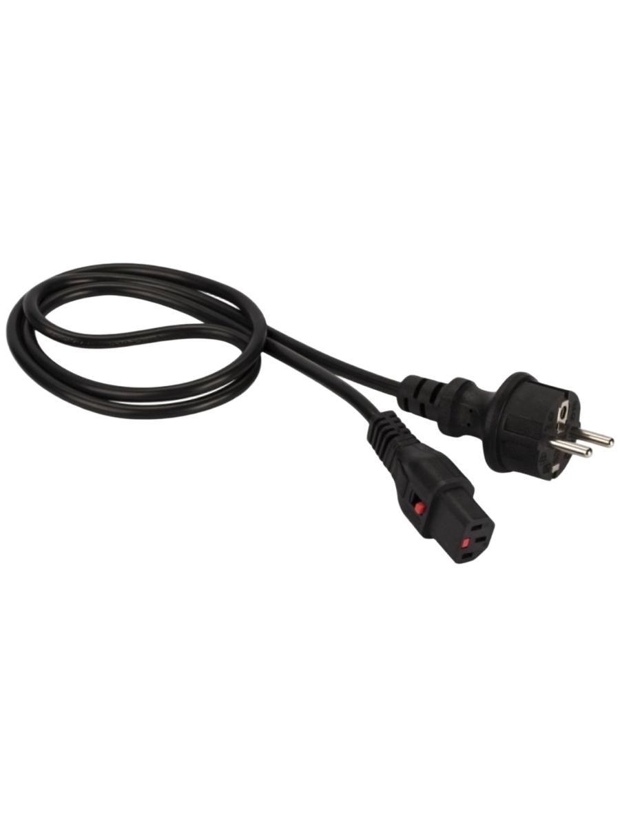 Шнур питания Lanmaster C13-Schuko проводник:3x0.75мм2 0.5м 220В 10А черный (LAN-PP13L/SH-0.5-BK)