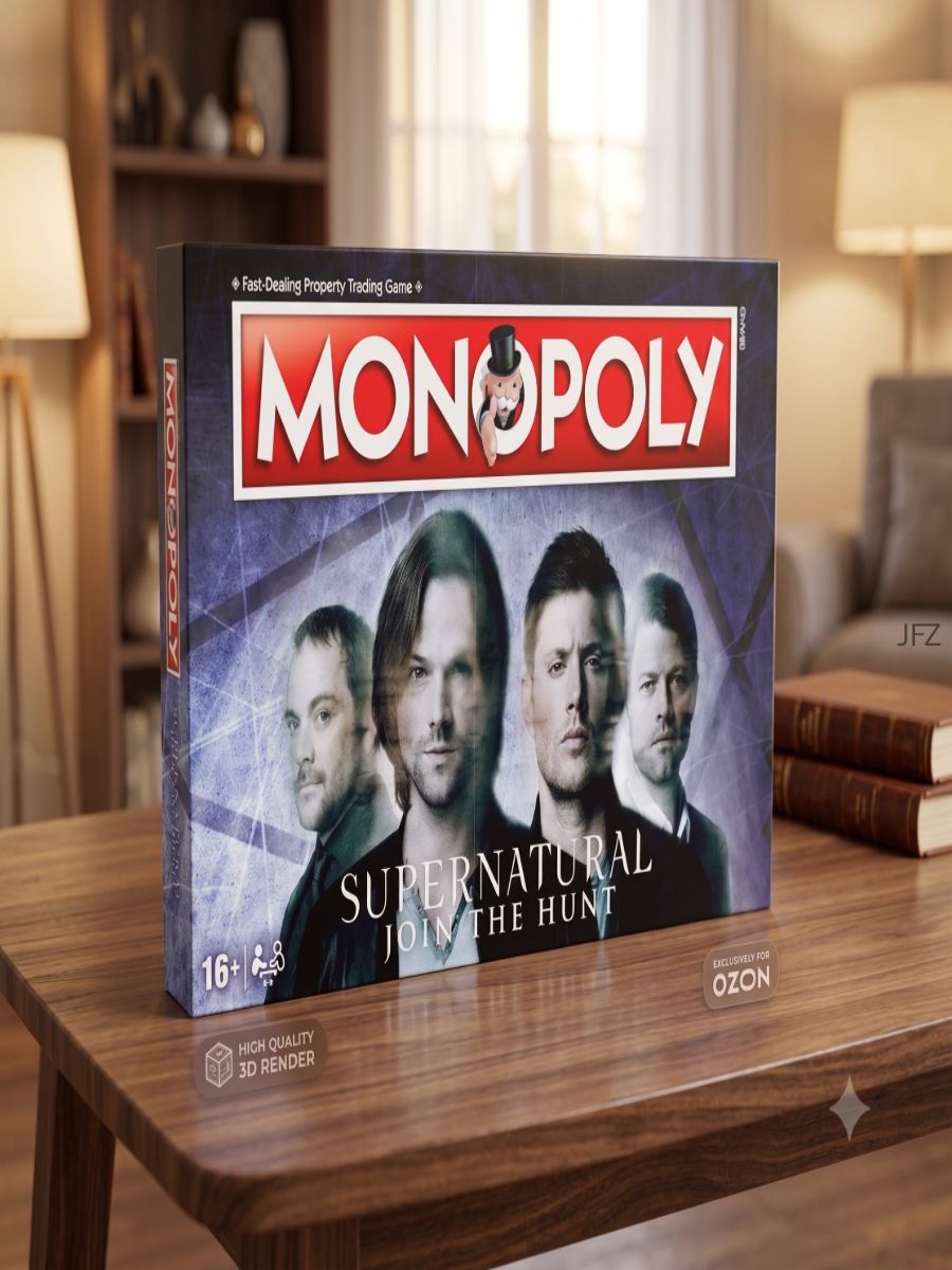 Настольная игра Монополия Supernatural отличный подарок фанату Сверхъестественное
