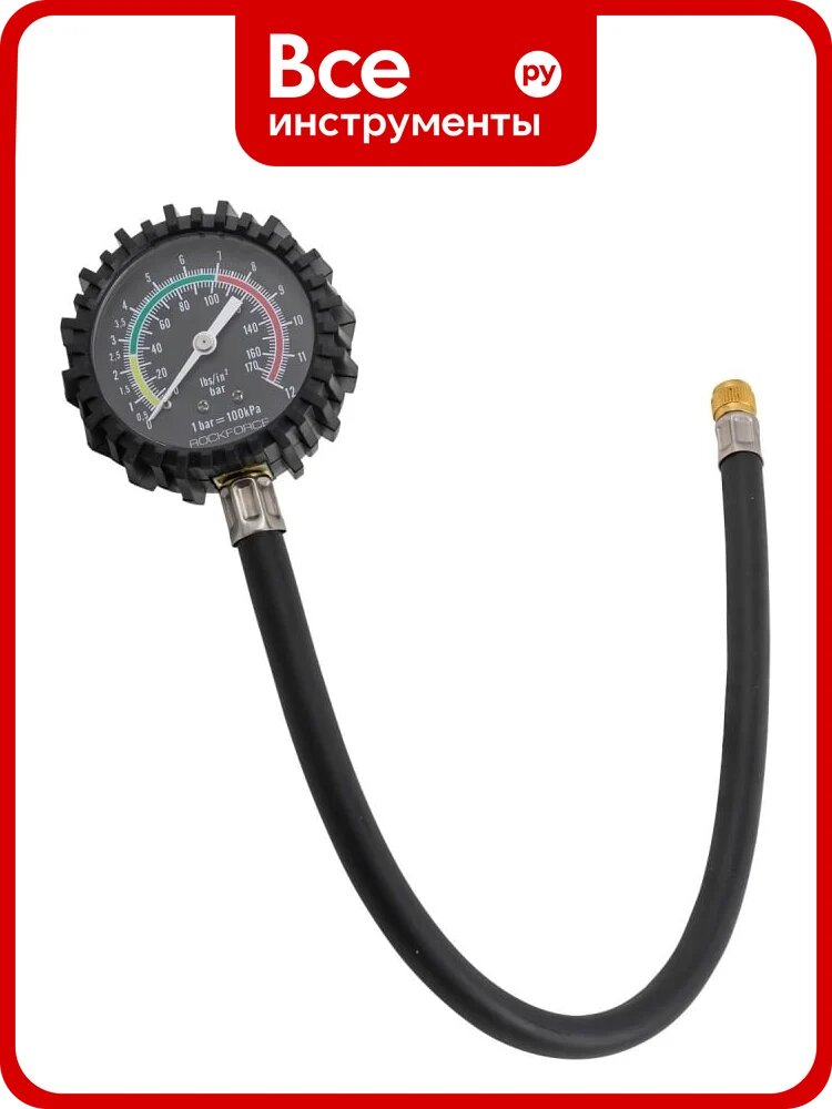 Индикатор для проверки давления в шинах Rockforce 0-12 bar RF-SDG-09(57064)
