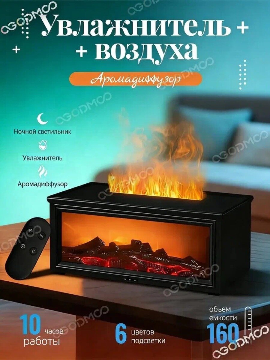 OGODMOO Увлажнитель воздуха 019bde84c4b37d7186ab71cab31285d2, черный