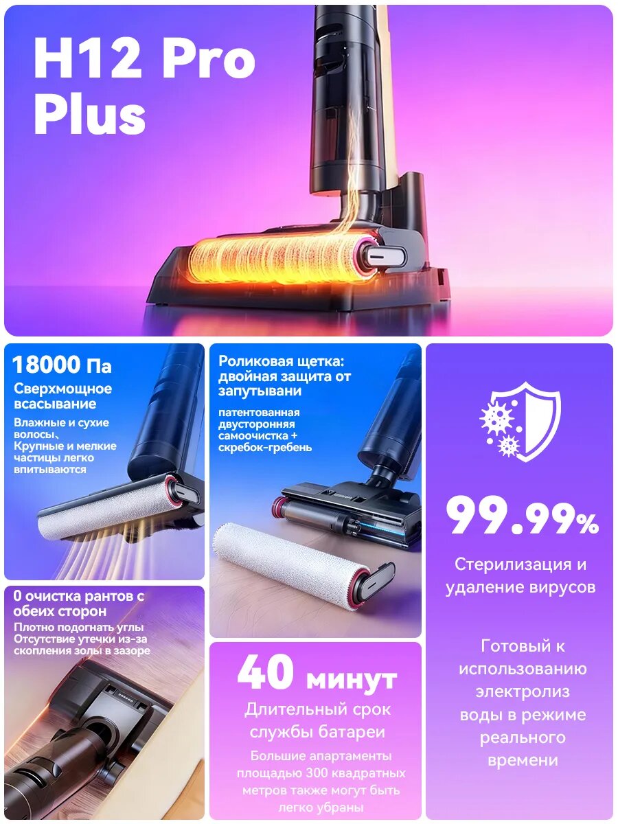 Пылесос вертикальный H12Proplus — фото 1
