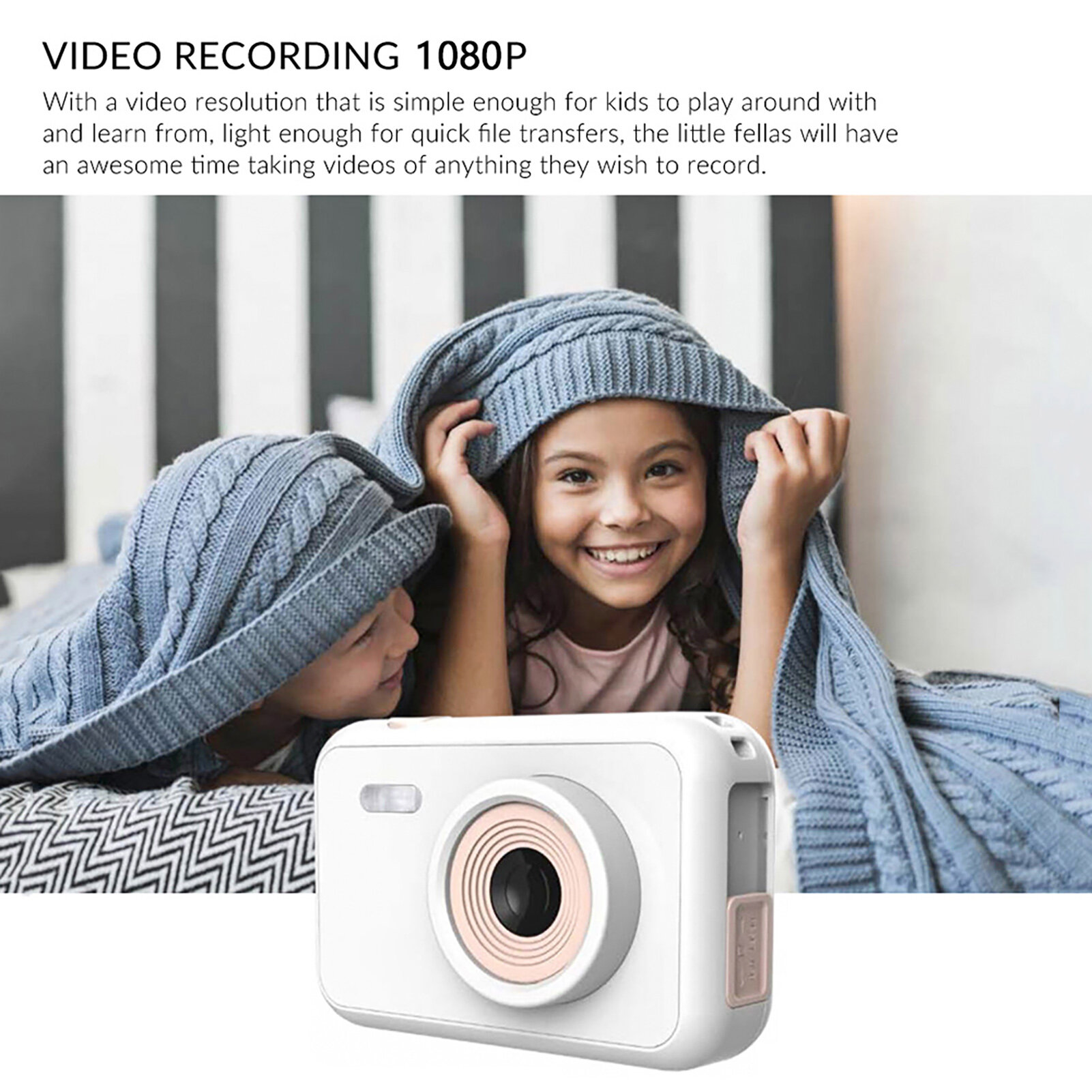 SJCAM FunCam 1080P Детская цифровая камера высокого разрешения Портативная мини-видеокамера с 5 мегапикселями 2,0-дюймовый ЖК-экран 32 ГБ TF-карта для хранения для мальчиков и девочек