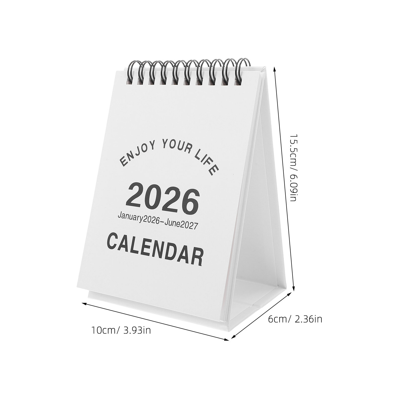 Миниатюрный настольный календарь 2026 из плотной бумаги для отсчёта времени в наборе 2 шт