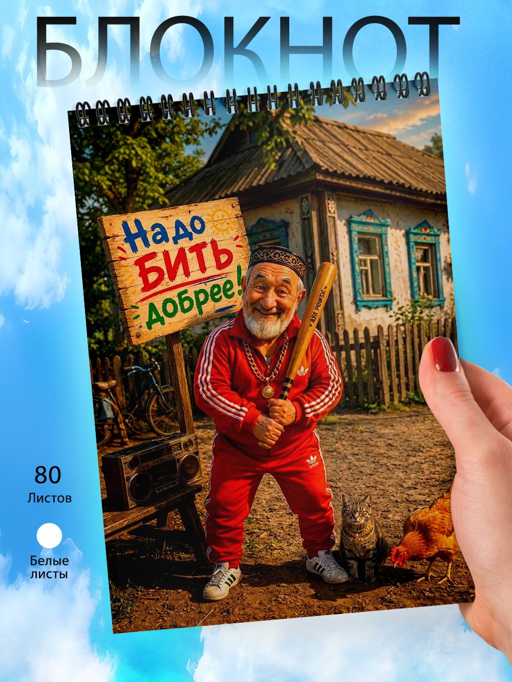 Блокнот А6 - Юмор - Надо бить добрее !