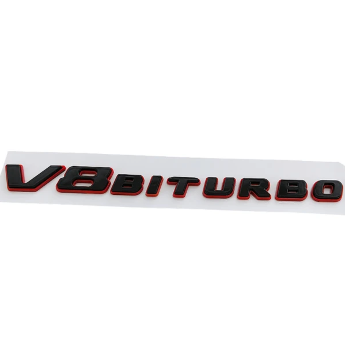 Надпись V8 BITURBO черный красный