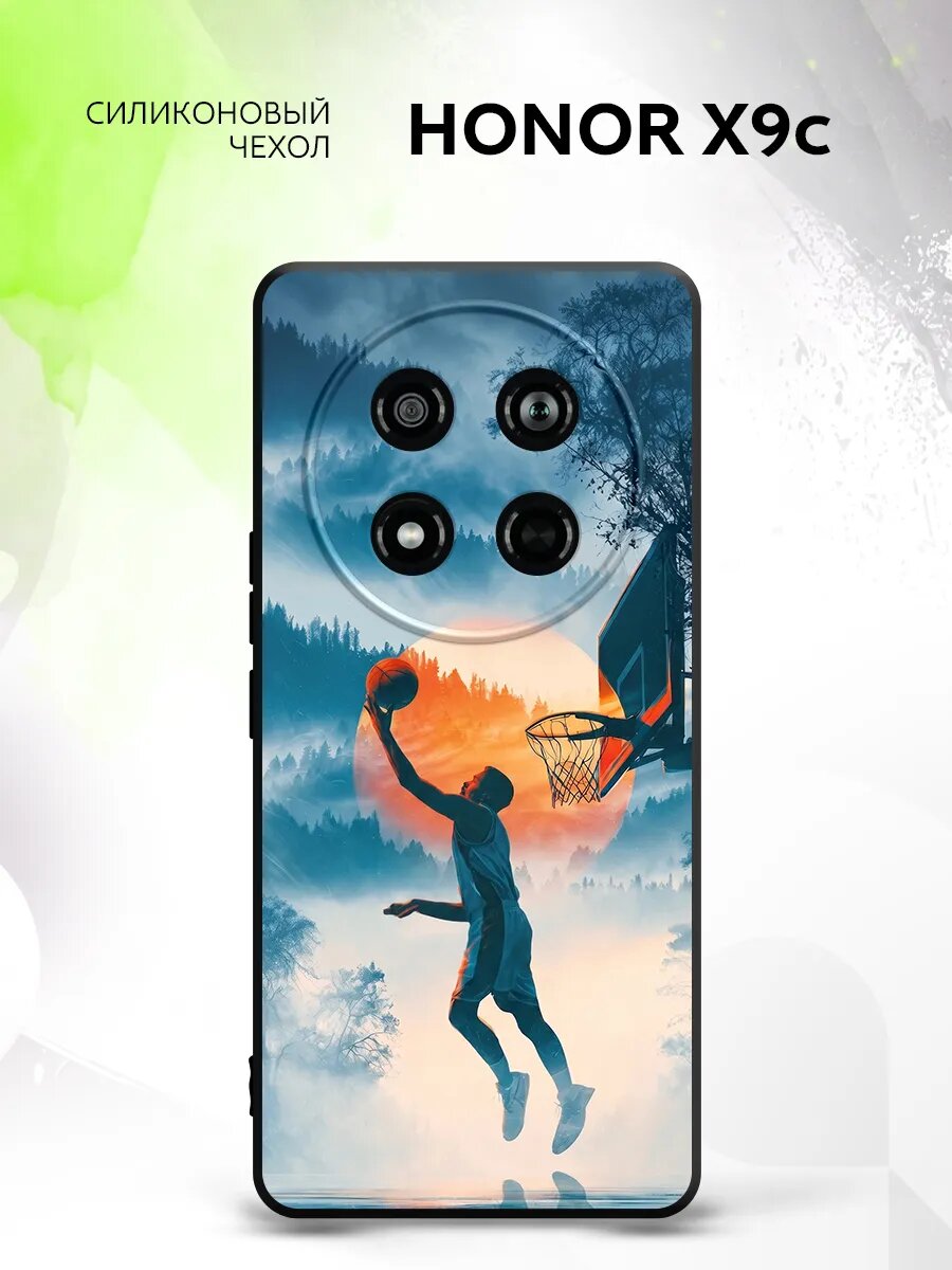 Чехол на Honor X9c, Хонор Икс9с бампер, противоударный, с картинкой баскетболист