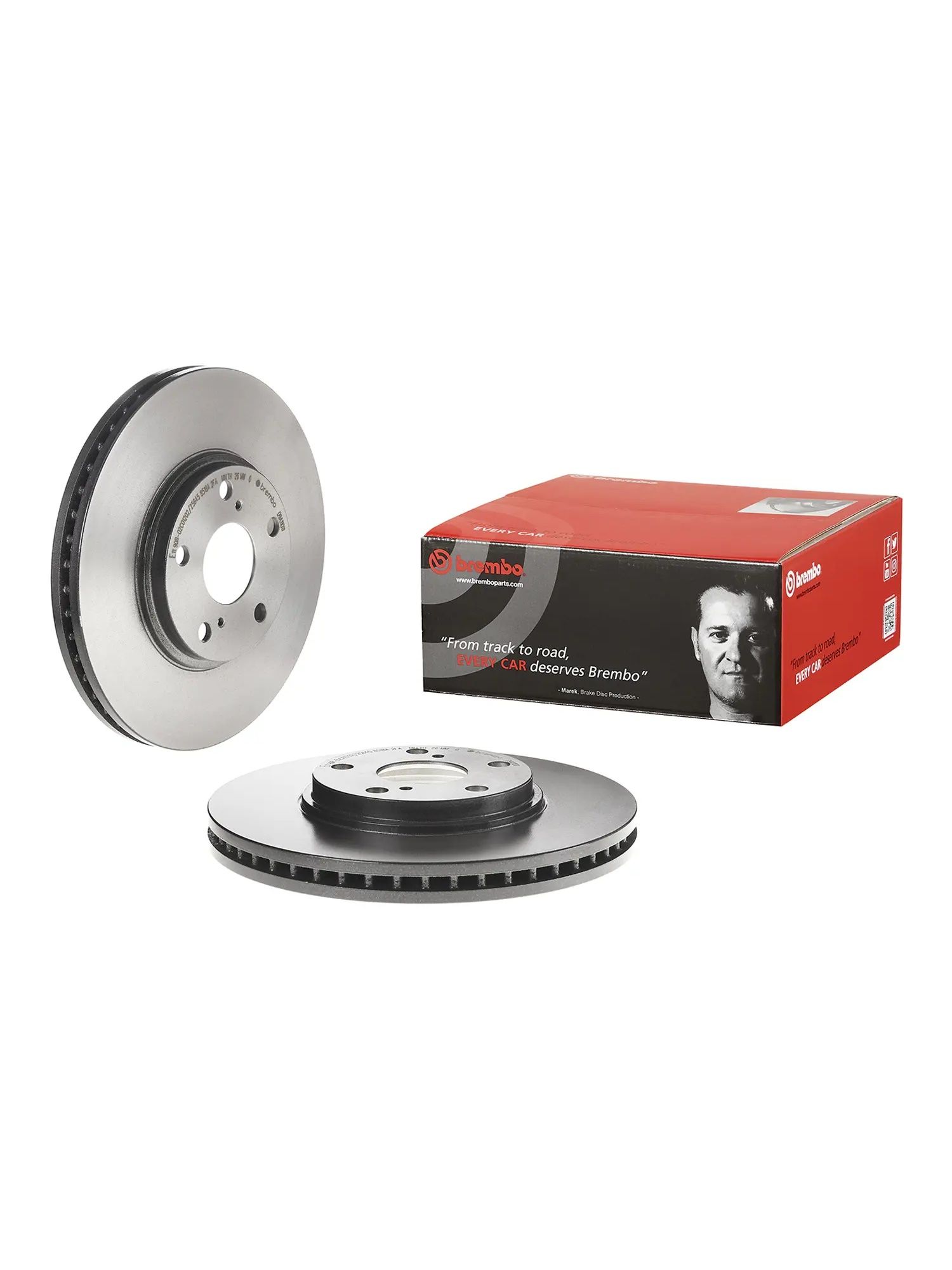 Диск тормозной вентилируемый передний BREMBO (09. A110.11) Prime UV Coated