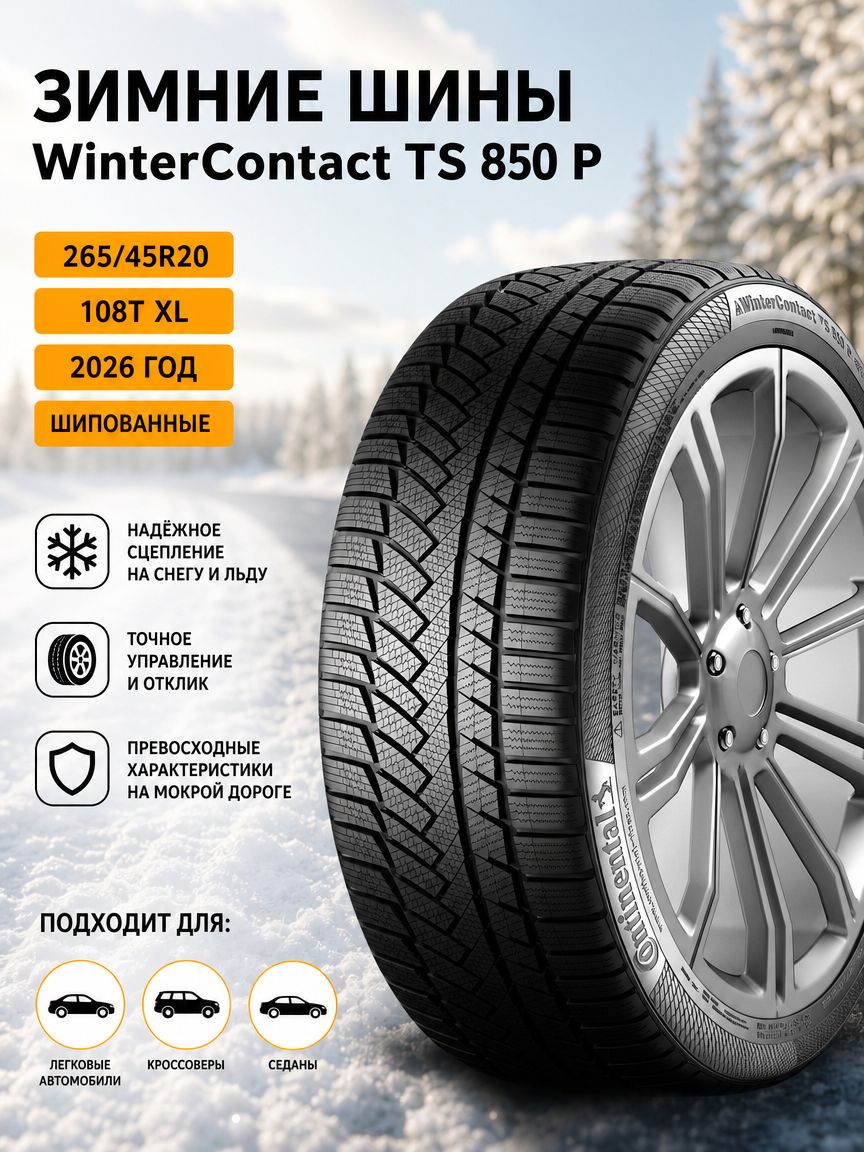 Continental WinterContact 265 45 R20 108T XL FR ContiSeal зимние шины