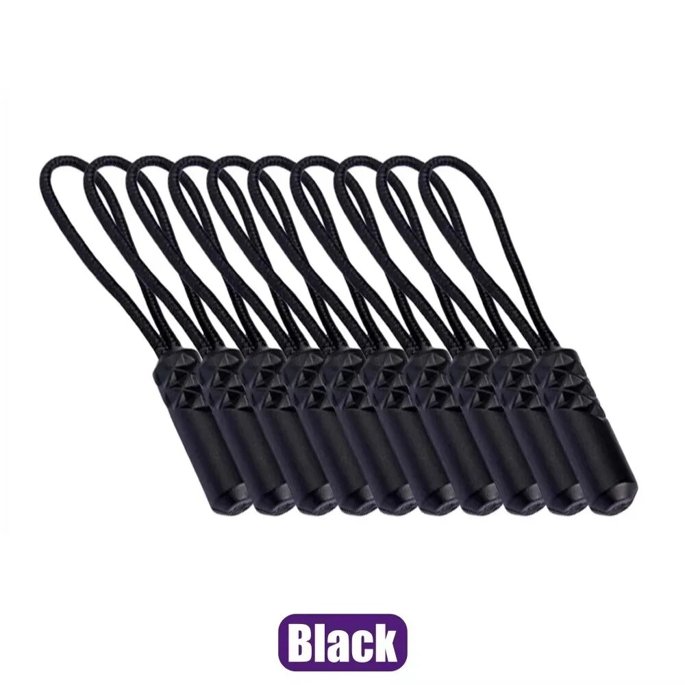 Зажимы для молний пластиковые 10-50 шт. Black 10pcs