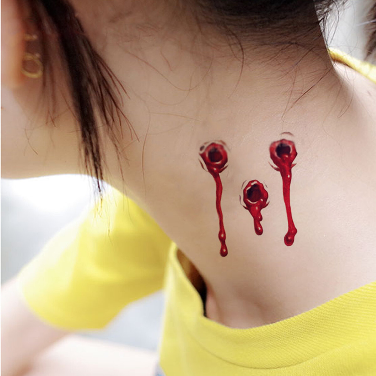 20 Штук Реалистичные Раны Наклейки Для Тела Водостойкие Halloween Scars Красный 20pcs