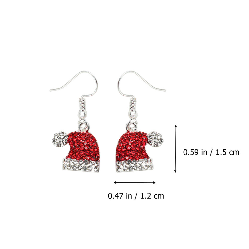 Стильные Серьги Для Женщин Из Сплава Красного Цвета 1.5x1.2Cm Идеальный Подарок На Рождество