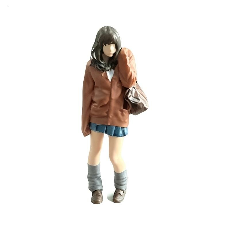 Миниатюрная фигурка японской школьницы, 1:64, Розовая сумка на руку
