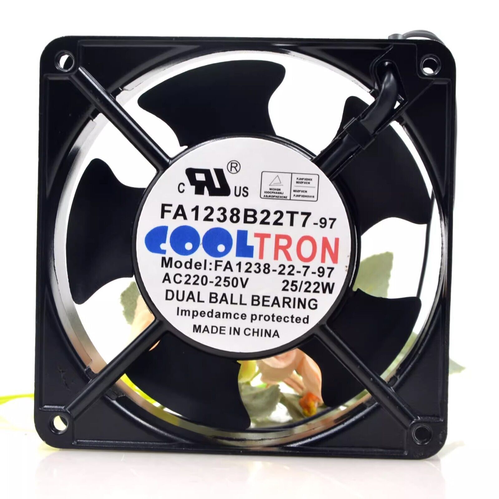 COOLTRON FA1238B22T7-97 220-250 В 25 / 22 Вт 12038 Алюминиевая рама Шкаф Вентилятор -