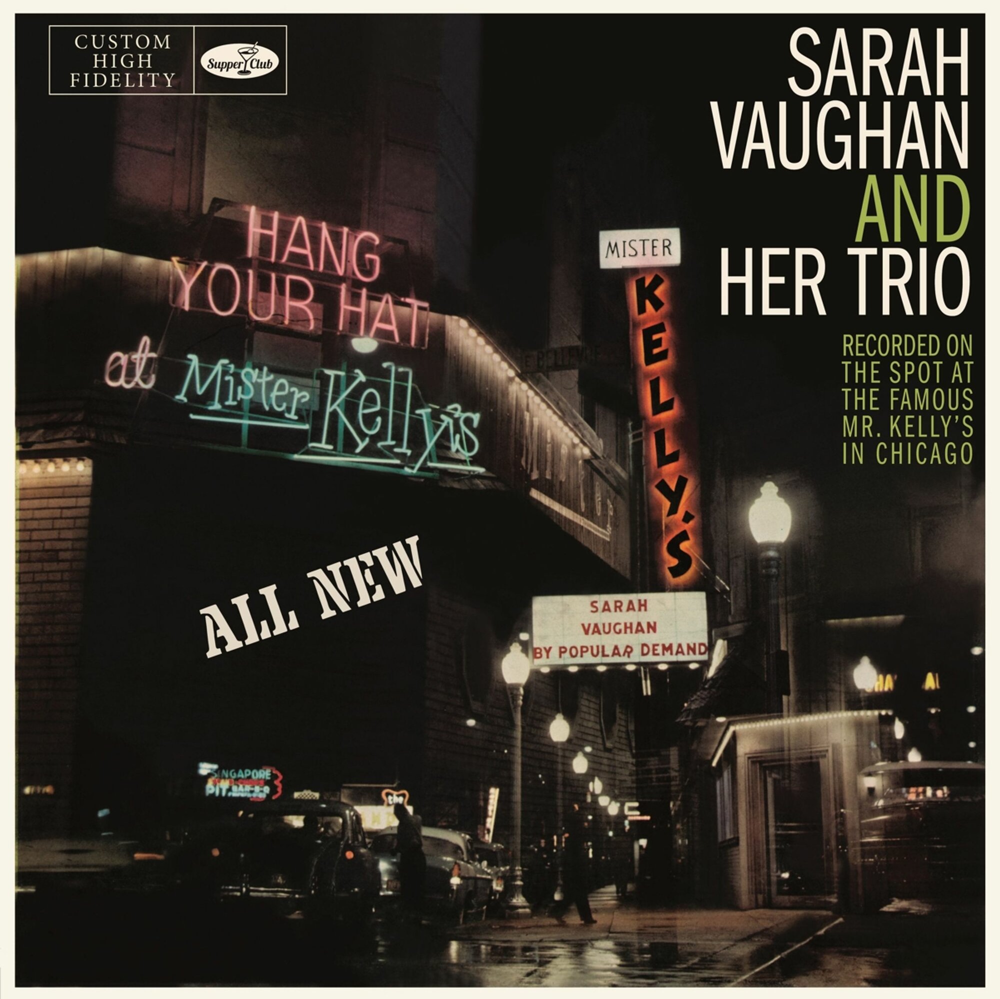 Виниловая пластинка Sarah Vaughan (1924-1990) - At Mister Kellys (180g) (Limited Numbered Edition) +5 Bonus Tracks (LP) (1 LP)