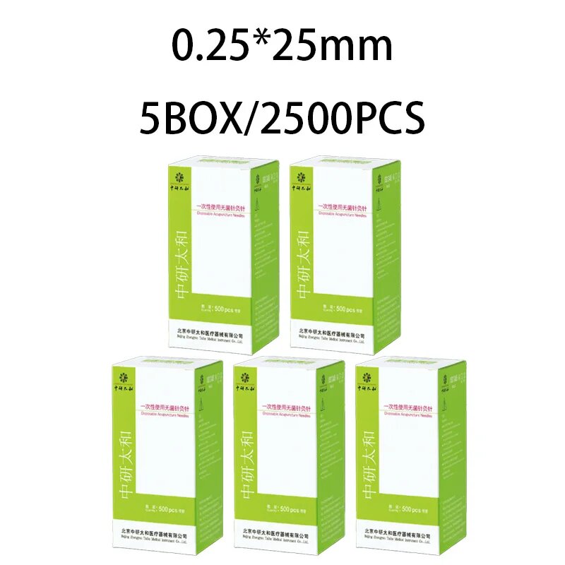 Одноразовые иглы для акупунктуры ZHONGYAN 0.25x25mm, 5 Boxes