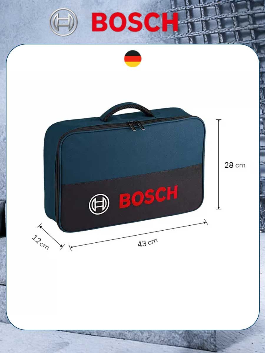 Сумка для инструментов BOSCH 43×28×12 см, тканевая рабочая сумка‑чехол для хранения и переноски электроинструмента