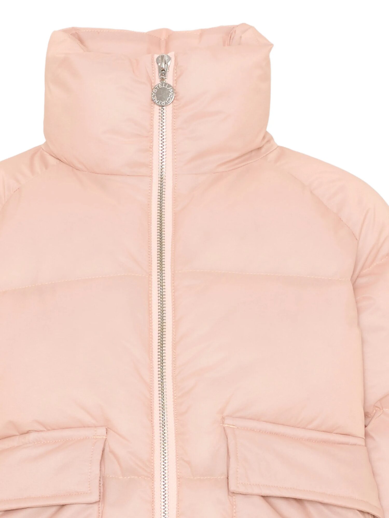 Куртка Stella McCartney Quilted high-neck jacket, размер 86, розовый — фото 1