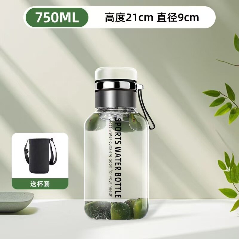 Термобутылка 0.75 л из стекла SH Premium сохраняет тепло и холод, подходит для чая и лимонада