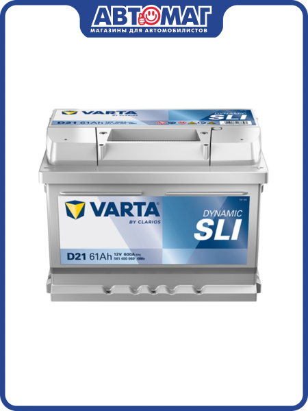 Аккумулятор автомобильный VARTA Dynamic SLI 61 а/ч, (D21) VARTA VAR561400060-SLI