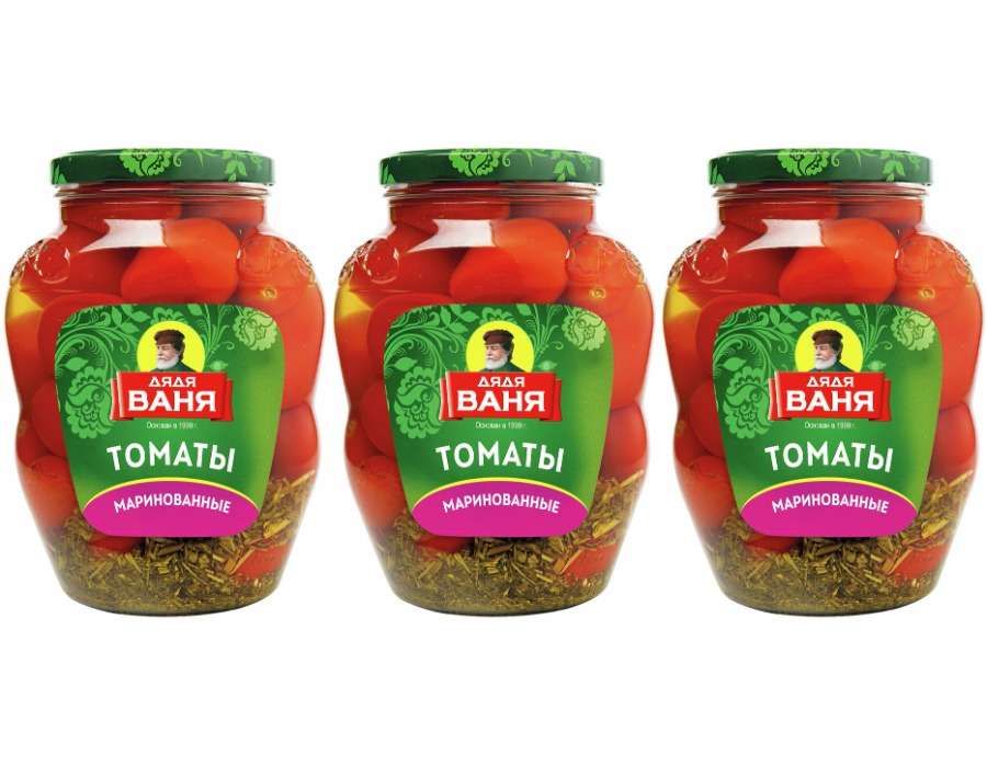 Дядя Ваня Томаты маринованные, 680 г, 3 шт