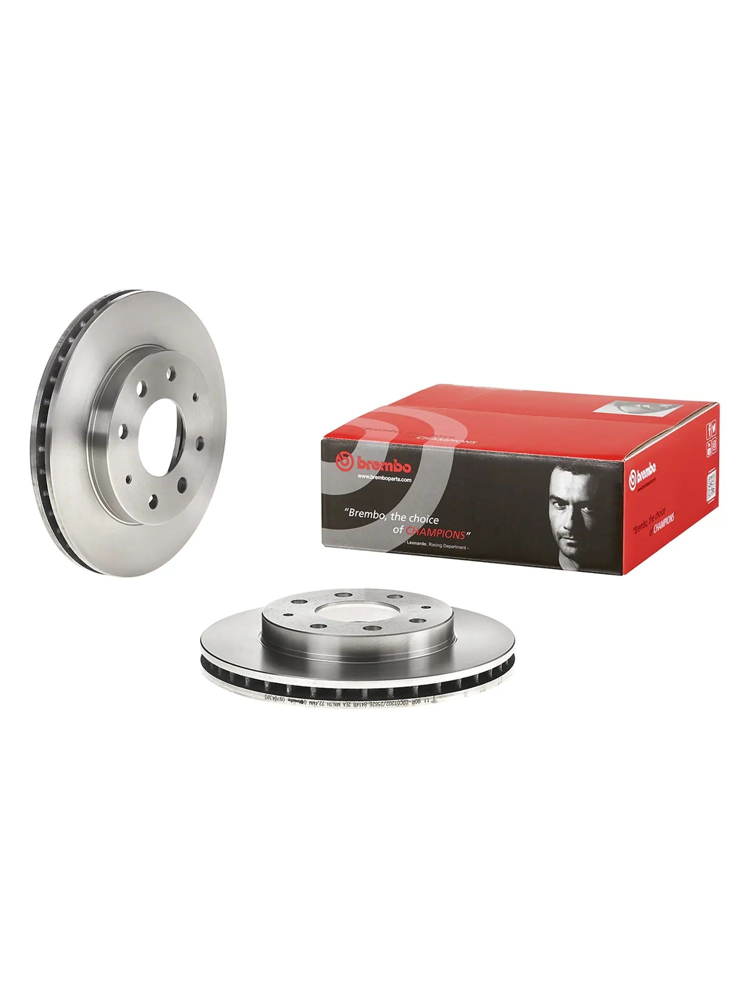 Диск тормозной вентилируемый передний BREMBO (09.7043.20) Prime Standard