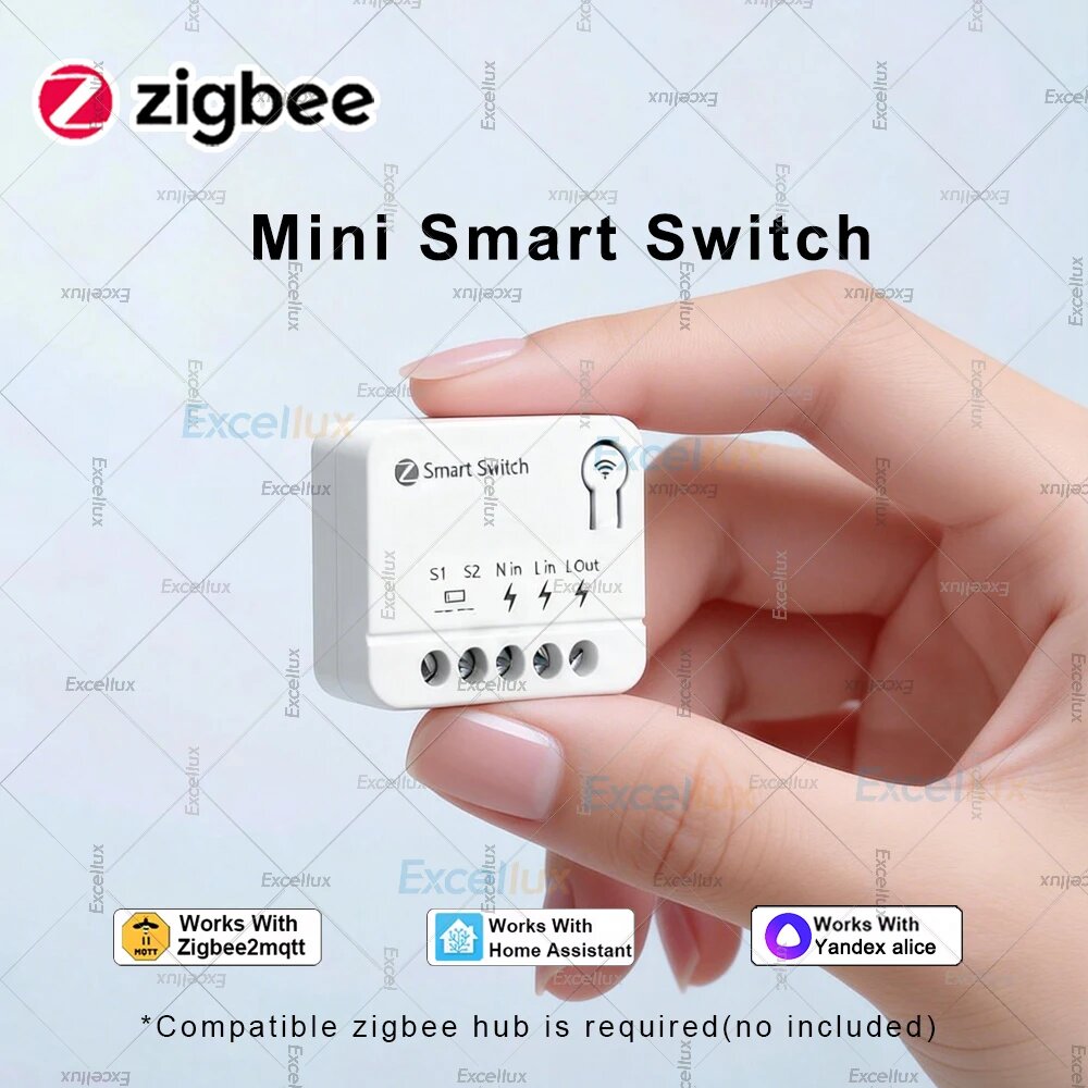 Excellux Мини модуль Умного Выключателя Zigbee 10А для самостоятельной установки 2PCS