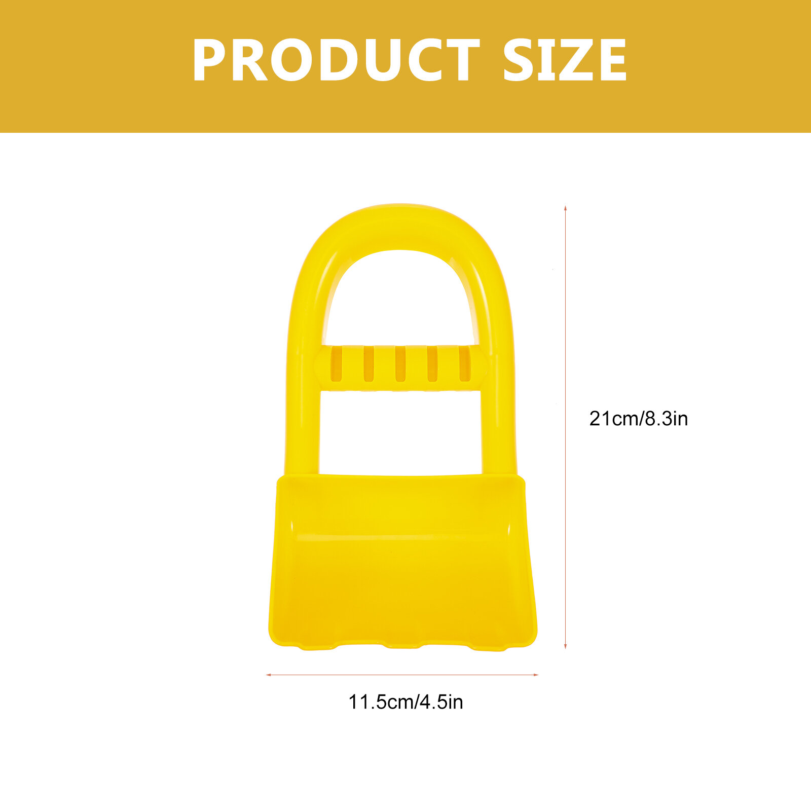 Пластиковая Лопата Для Игры На Пляже И В Снегу Яркий Жёлтый Цвет 21X11.5cm