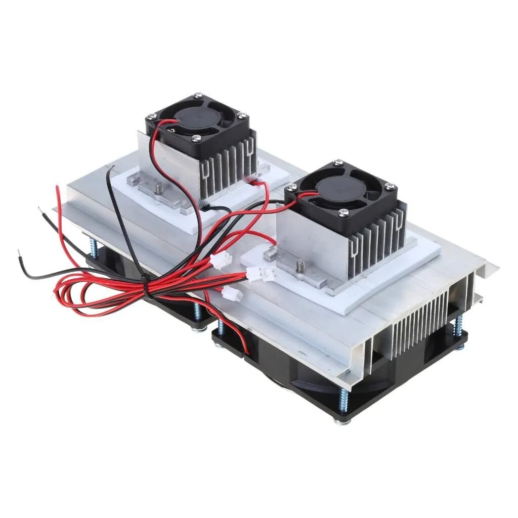 Термоэлектрический элемент Пельтье 12V 120W Полупроводниковое охлаждение Устройство воздушного охлаждения с радиатором и вентилятором