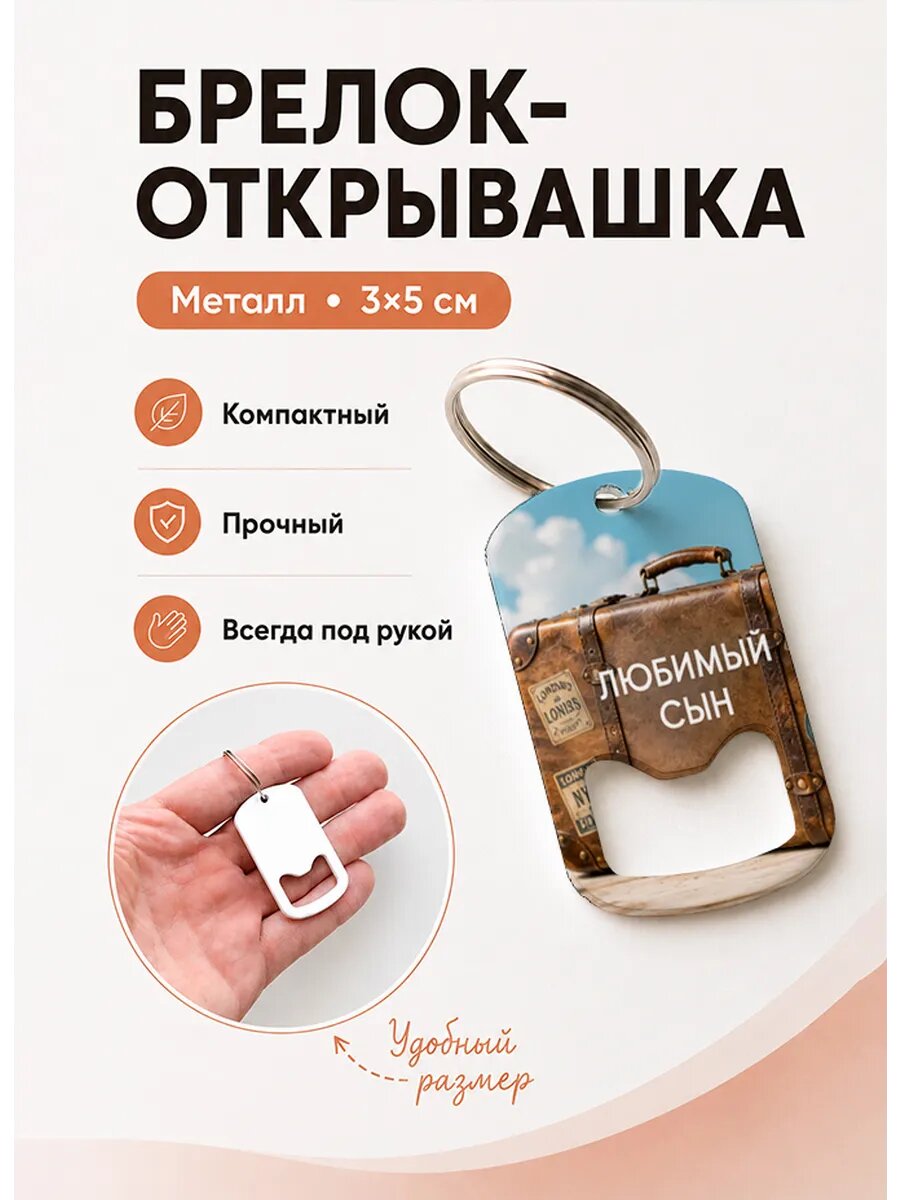 Брелок открывашка "Чемодан Путешествий"