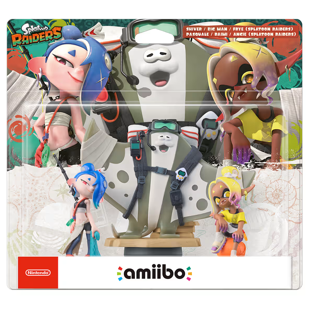 Amiibo. Набор из 3-х фигурок: Shiver + Big Man + Frye (Splatoon Raiders Collection)
