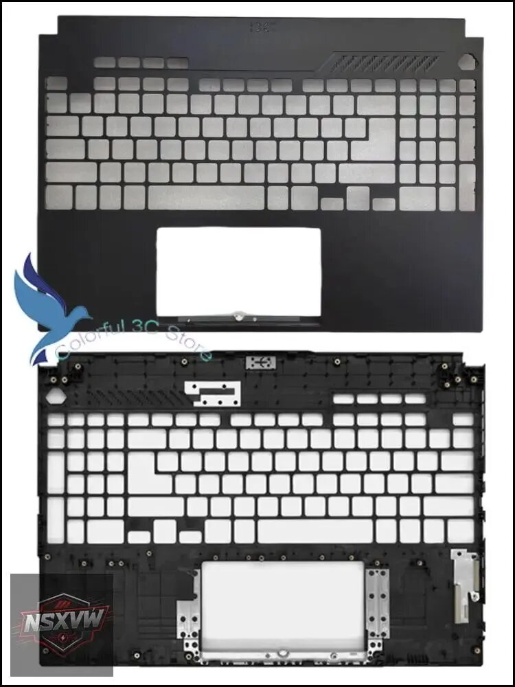 15.6"Крышка ноутбука подходит для Asus TUF Gaming F15 FX507 FX507Z FX507ZC FX507ZM Чехол для клавиатуры/Топкейс(Чёрный )