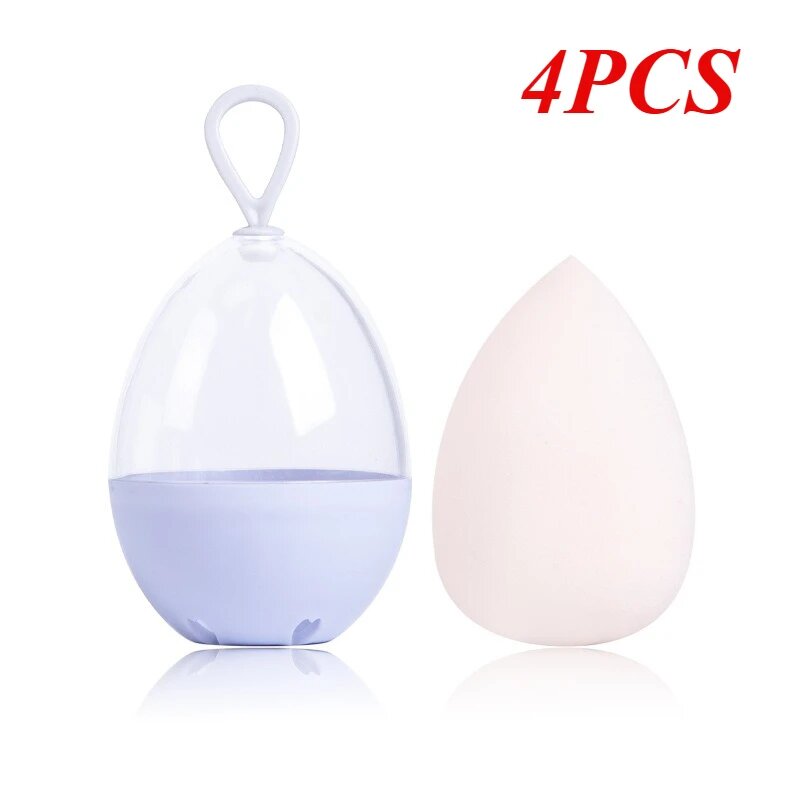 Косметическая губка Hydrophilic polyurethane форма яйца PURPLE 4PCS