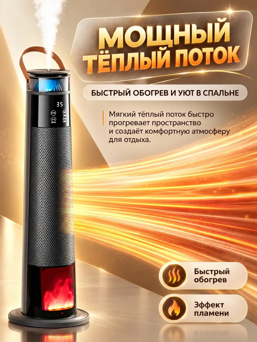 Каминный обогреватель с туманом и голосом для дома и офиса