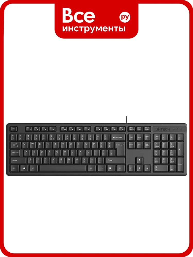 Клавиатура A4TECH KR-3 черный USB каб:1.5м 1988374