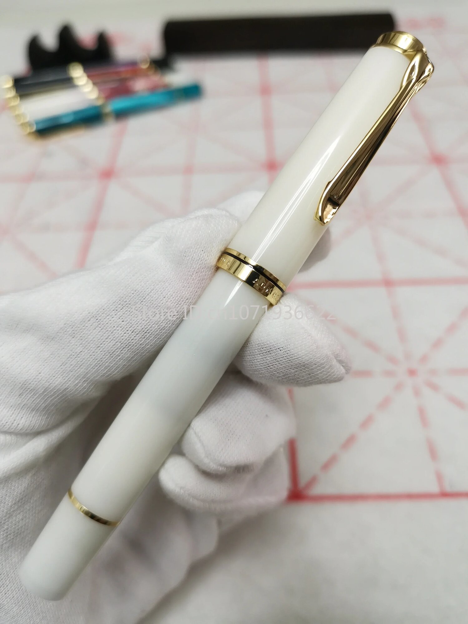 ADMOK M400 перьевая ручка, белая, перо Schmidt M (0.7mm)