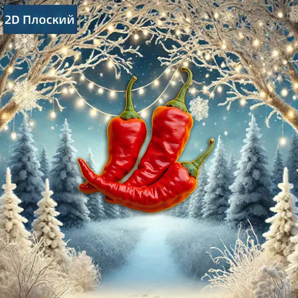 Магнит на холодильник в виде ярко-красного перца чили, акриловый кухонный декор